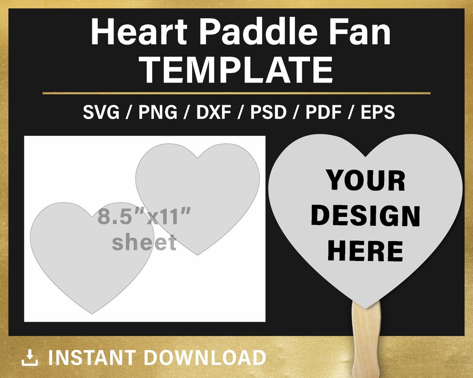 Paddle Fan Template BUNDLE Blank Template Wedding Fan - Etsy