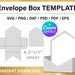Envelope Box Template, DIY, Envelope Flower Box Template, Envelope Tray ...