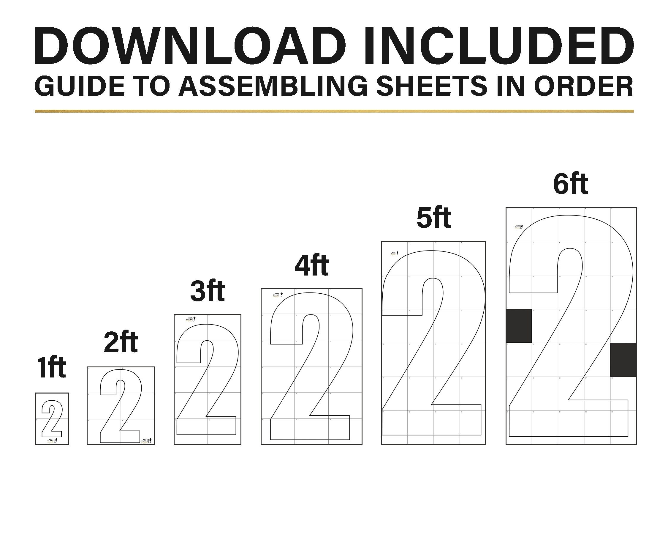 Number 2 Mosaic From Balloons Tall Two Number Template - Etsy