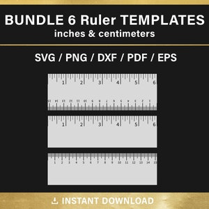 Ruler Svg, BUNDLE, Horizontal Ruler Markings, Files Prepared for Cricut ...