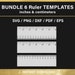 Ruler Svg, BUNDLE, Horizontal Ruler Markings, Files Prepared for Cricut ...