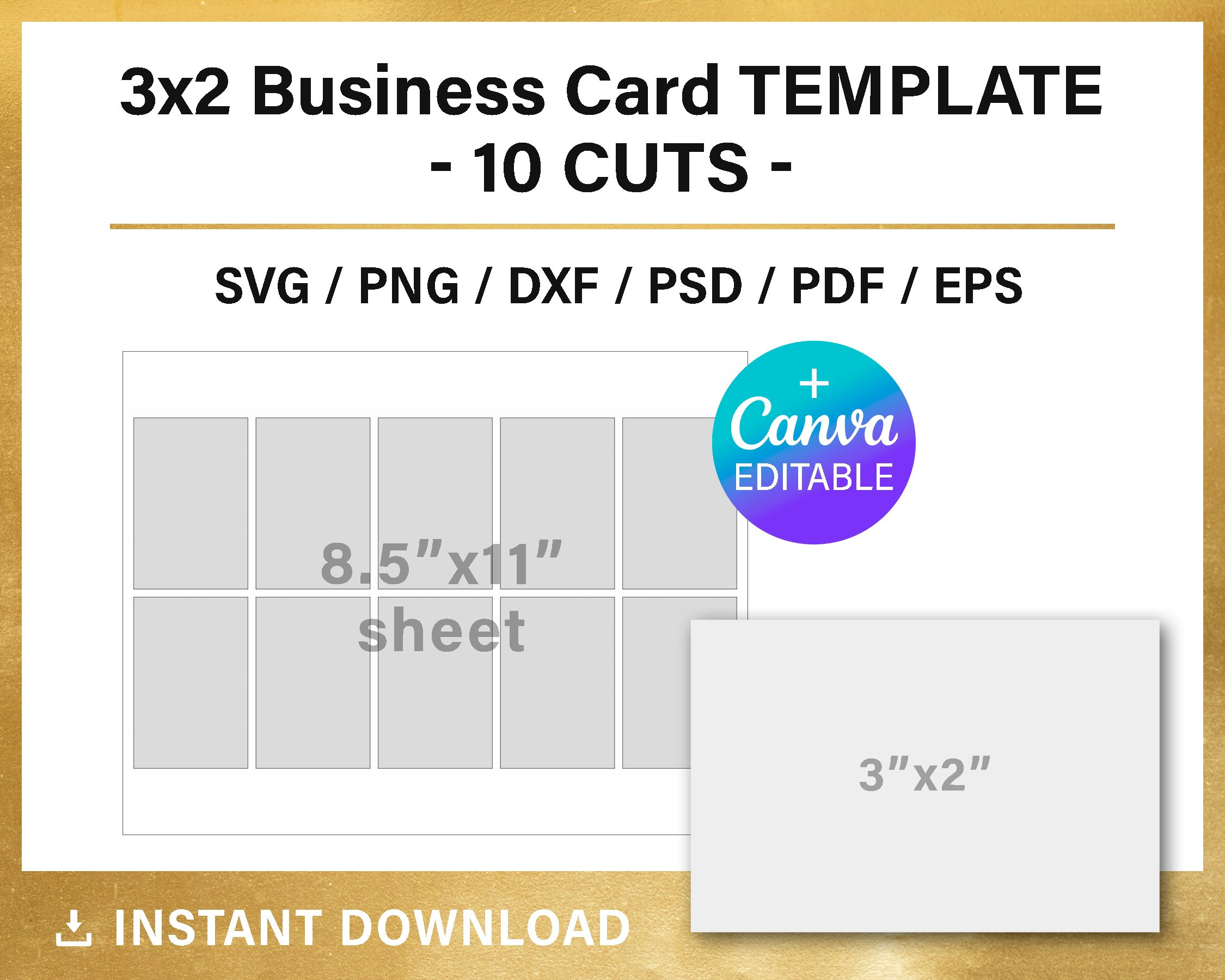 Business Card Label Template