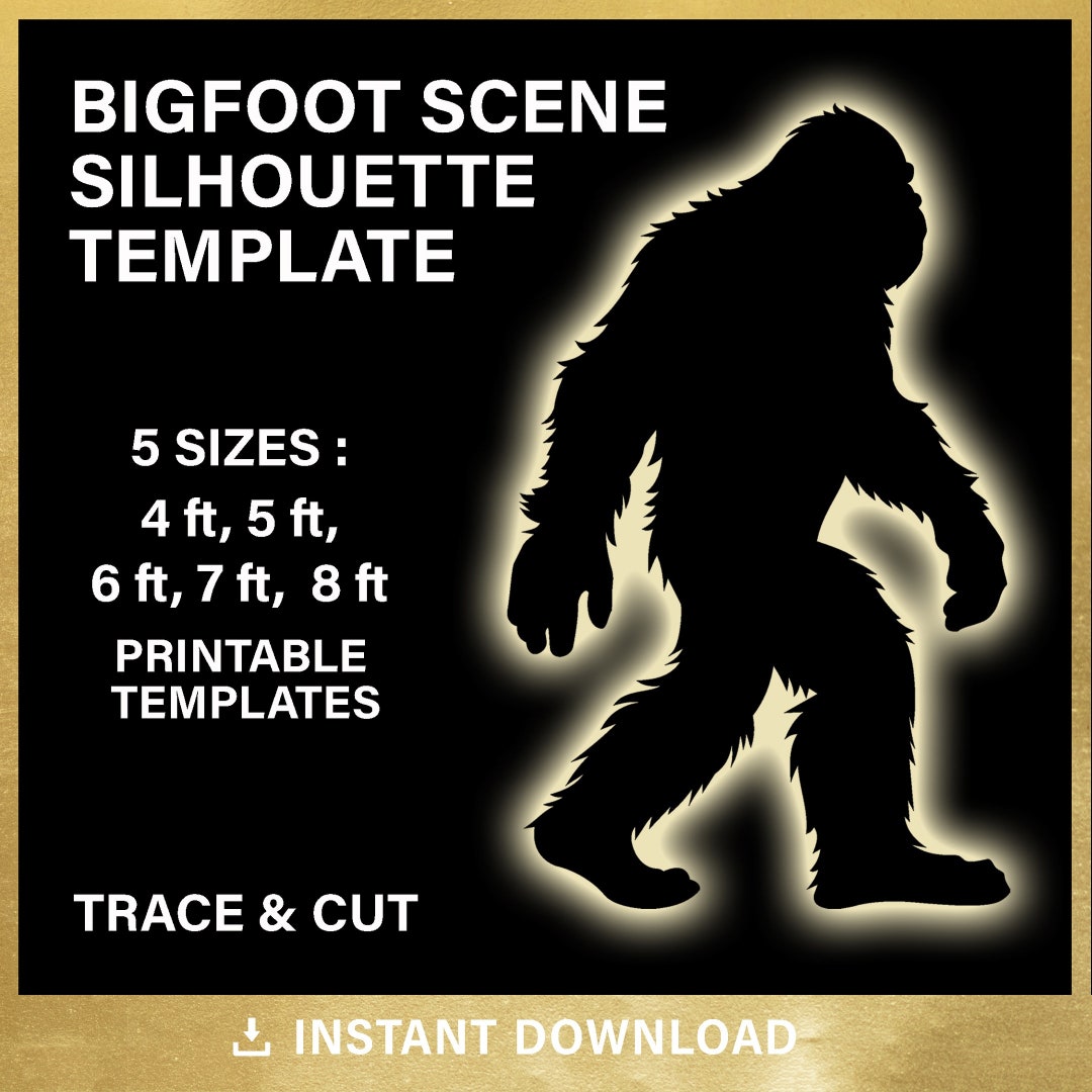 Halloween Scene Lawn Decor, Bigfoot, Outdoor Silhouette Template ...