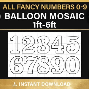 Letters | Numbers | Symbols Mosaic, BIG BUNDLE, Frame Template From ...