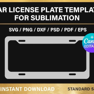 Psd Blank Sublimation License Plate - Etsy