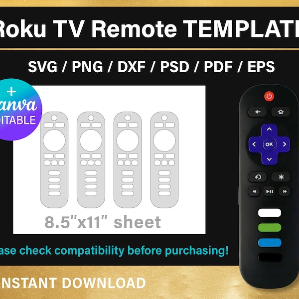Roku Remote Svg - Etsy