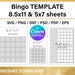 Bingo Card Blank Templates SVG Empty Bingo Cards Set - Etsy