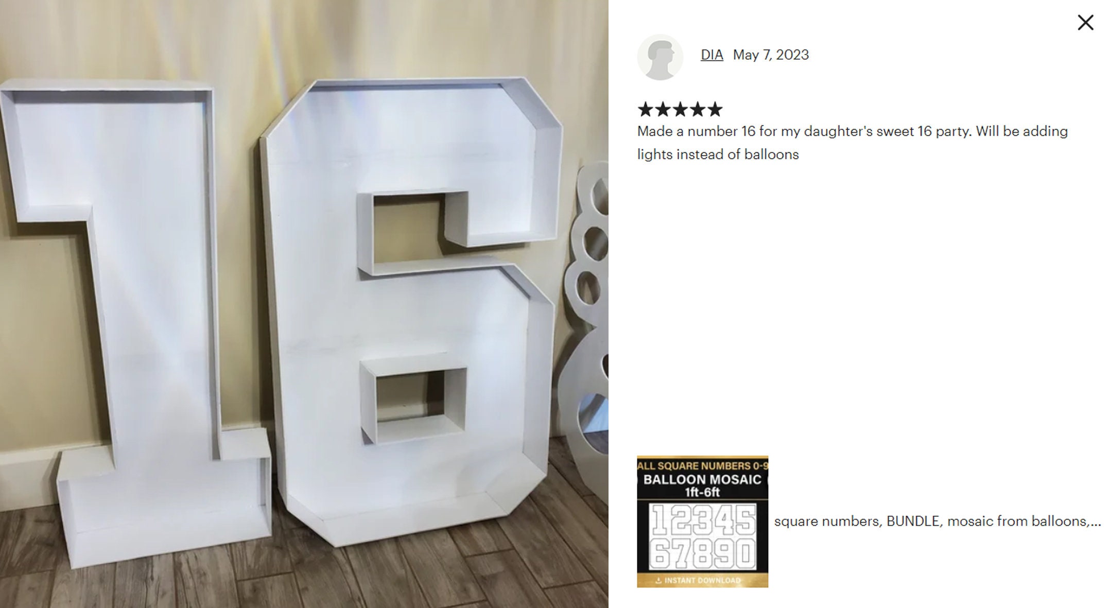 Square Number 6, Mosaic From Balloons, Tall, Six Number Template ...