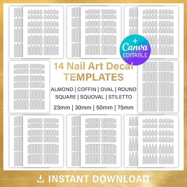 Round Nail Template - Etsy
