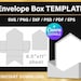 Envelope Box Template, DIY, Envelope Flower Box Template, Envelope Tray ...