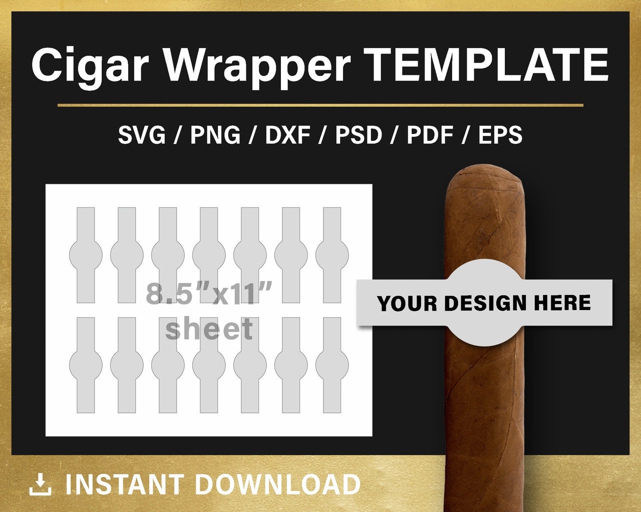 Cigar Label Template BUNDLE Wrapper Blank Template DIY - Etsy