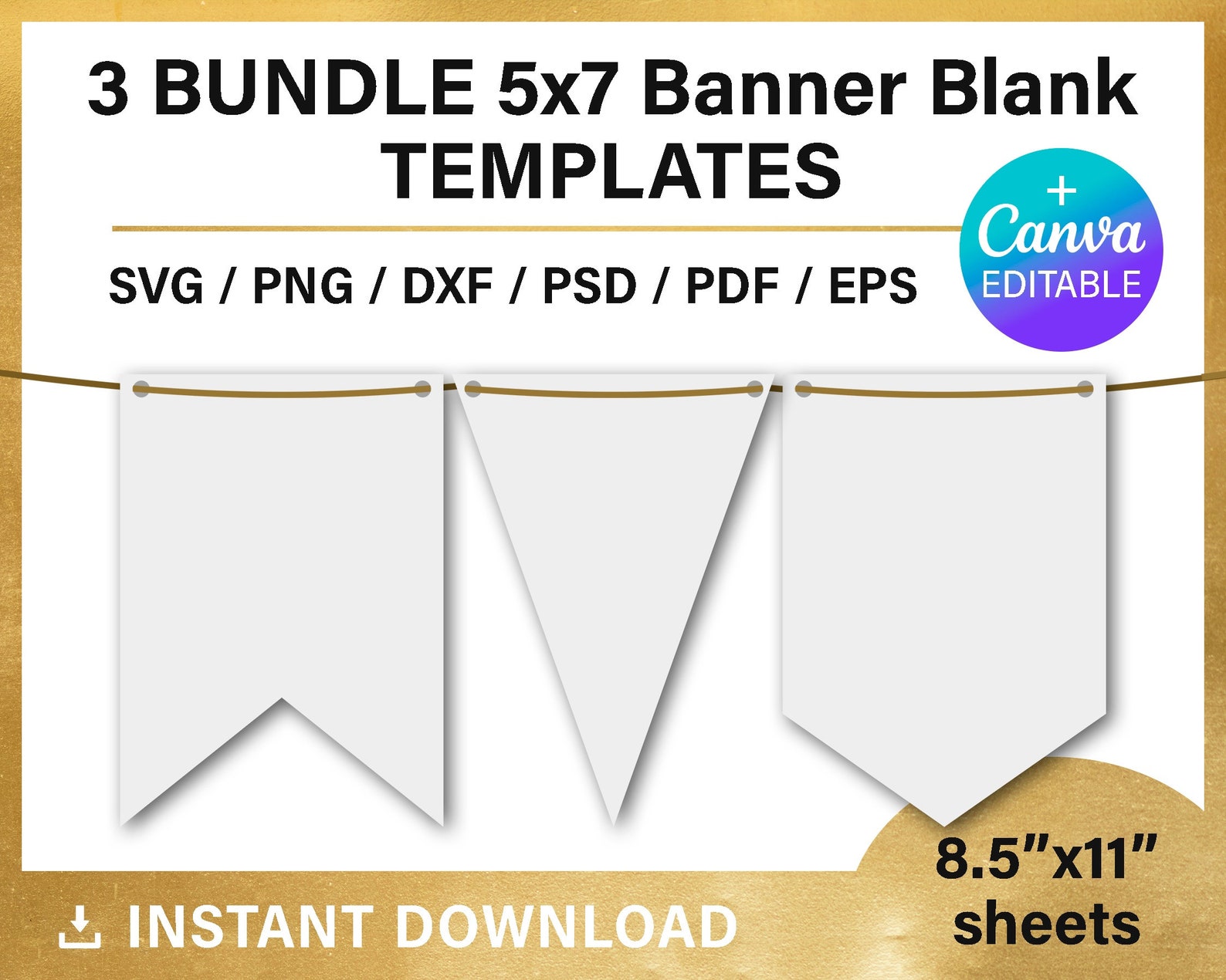 Blank Banner Template, BUNDLE, Spearhead Edge Flag Banner, Dove Tail ...