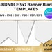 Blank Banner Template BUNDLE Spearhead Edge Flag Banner - Etsy