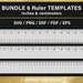 Ruler Svg, BUNDLE, Horizontal Ruler Markings, Files Prepared for Cricut ...
