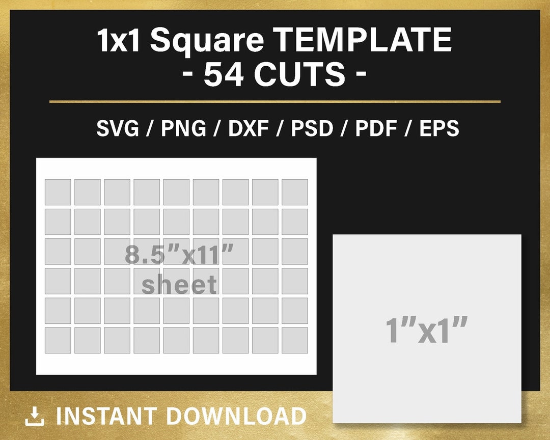1x1 Inches Square BLANK Template 25 Mm Square Sticker - Etsy