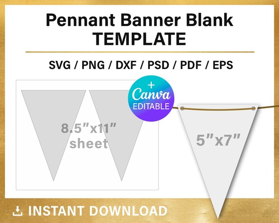 Triangle Flag Banner Template