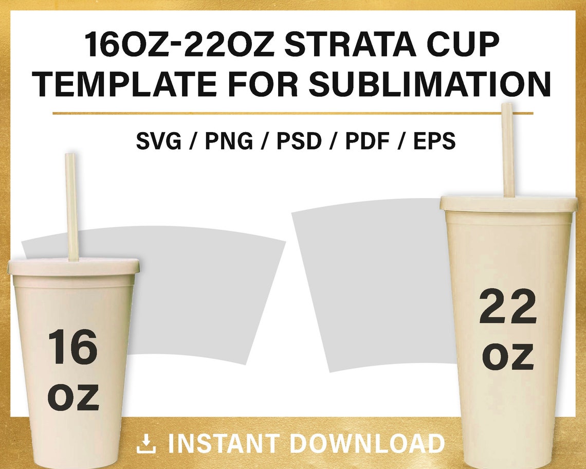 Blank Strata Cup Template BUNDLE 16oz 22oz Full Wrap - Etsy