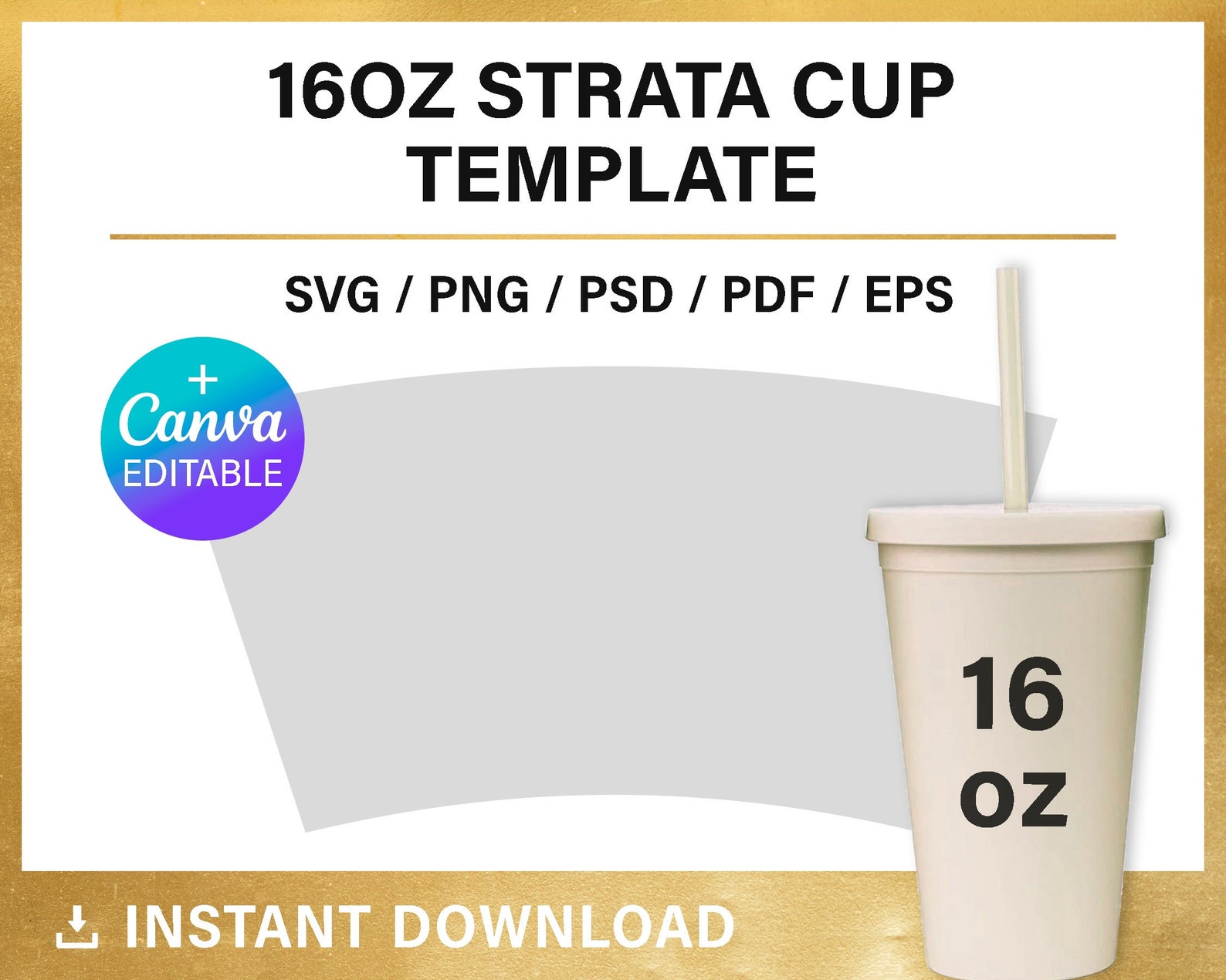 Blank Strata Cup Template BUNDLE 16oz 22oz Full Wrap - Etsy
