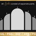 Boho Chiara Arch SVG Template, BUNDLE, Arch Shaker, Blank Template ...