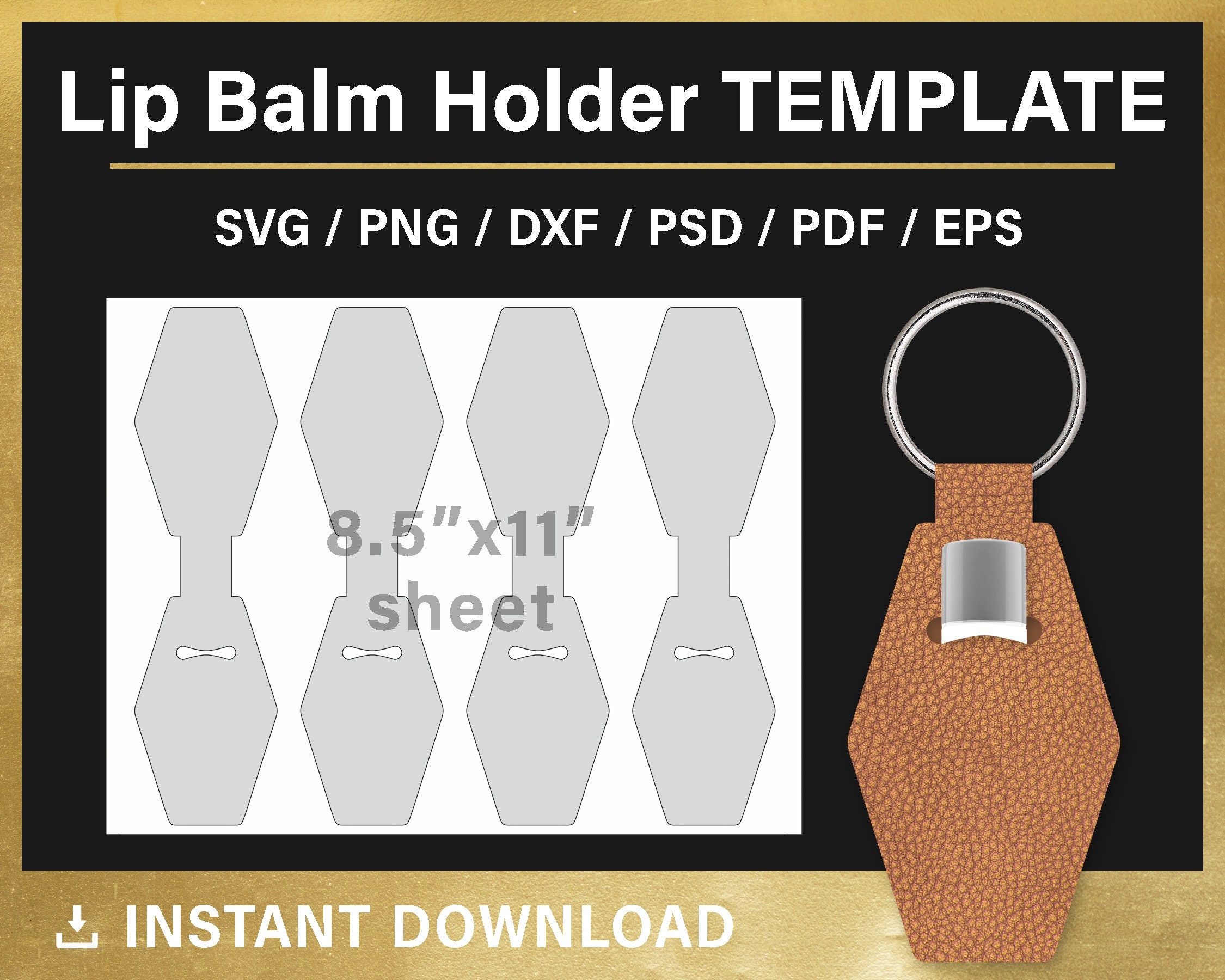 Chapstick Holder BLANK Template for Sublimation Svg Png | Etsy