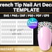 French Tip Nail BLANK Template Nail Art Decal Custom Wrap - Etsy