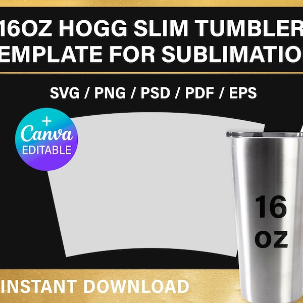 16 Oz Tumbler Template - Etsy