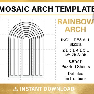 Rainbow Arch Backdrop Template, Chiara, Arch Prop Mosaic Marquee ...