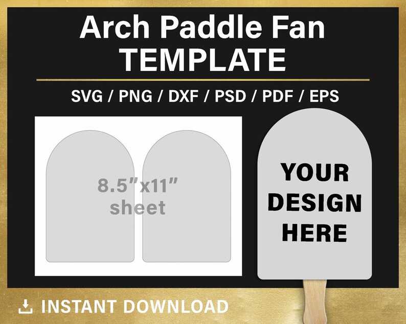 Paddle Fan Template BUNDLE Blank Template Wedding Fan - Etsy