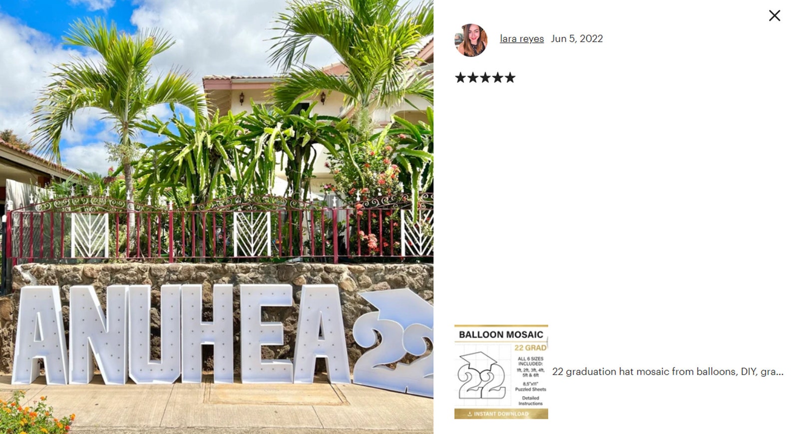 24 Graduation Hat Mosaic From Balloons DIY Graduation | Etsy