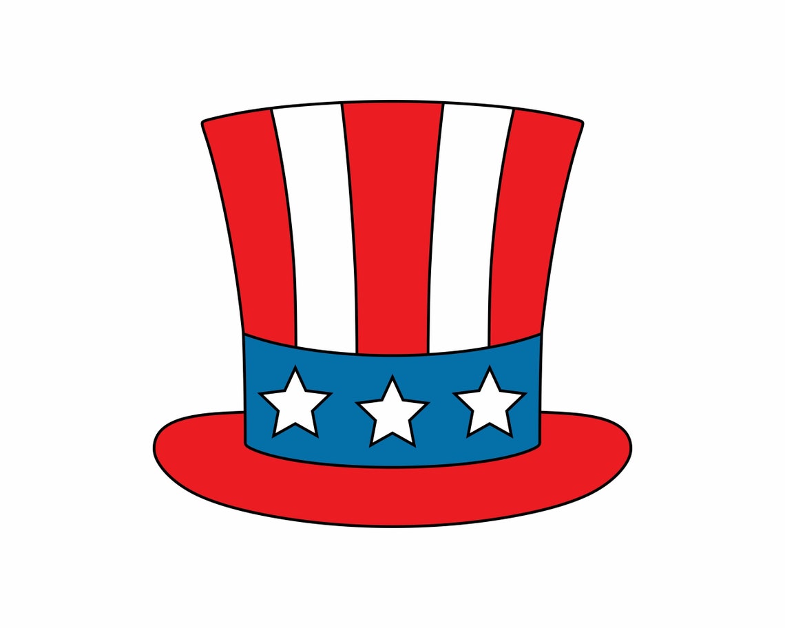 Uncle Sam Hat Mosaic Frame Balloon Template 4th of July | Etsy