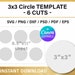 3 Inches Circle BLANK Template, Round Sticker Template, 3" Multipurpose ...