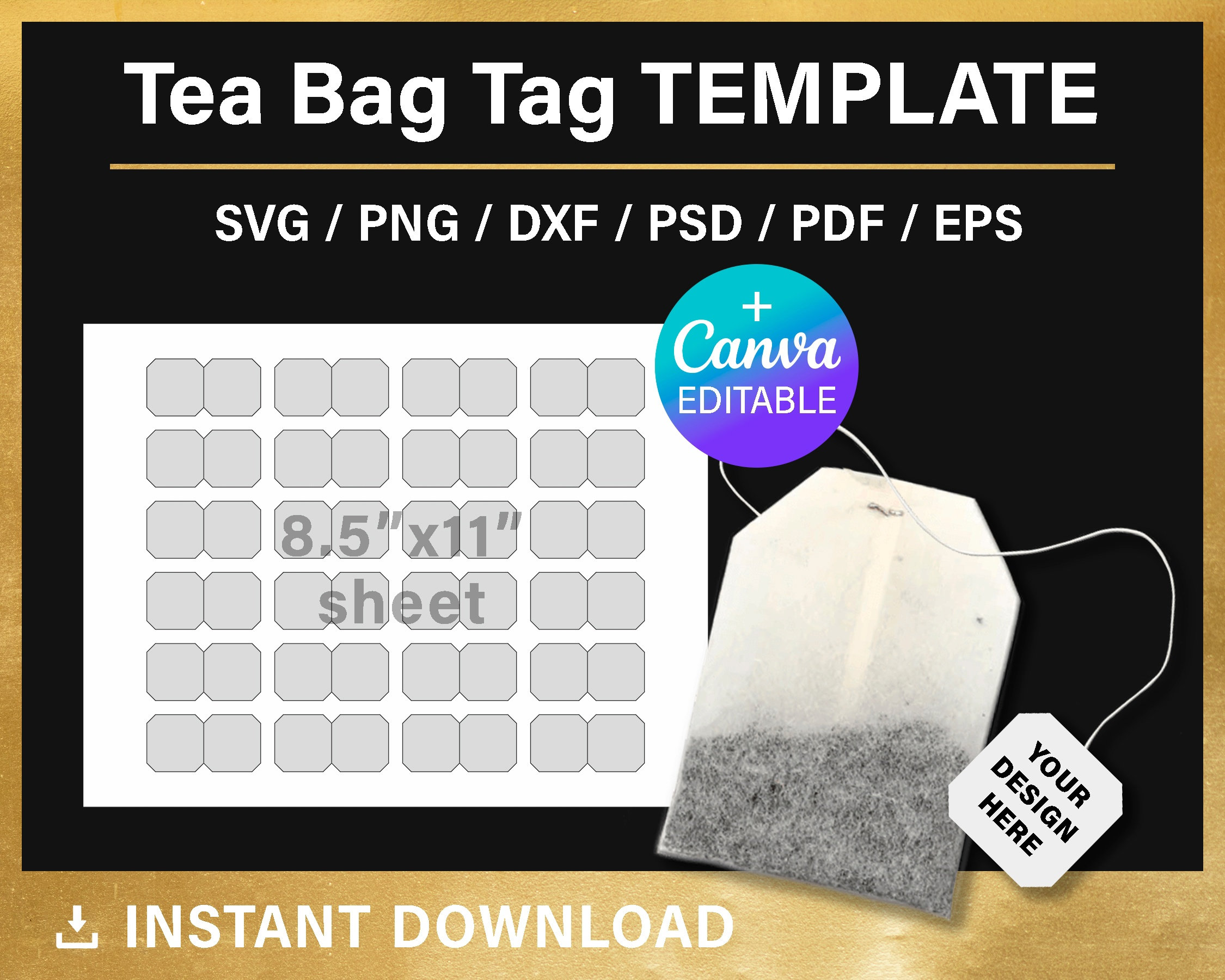 Tea Bag Tag Template