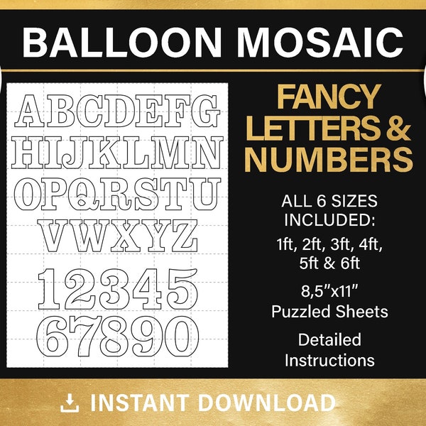 Big Fancy Letters - Etsy