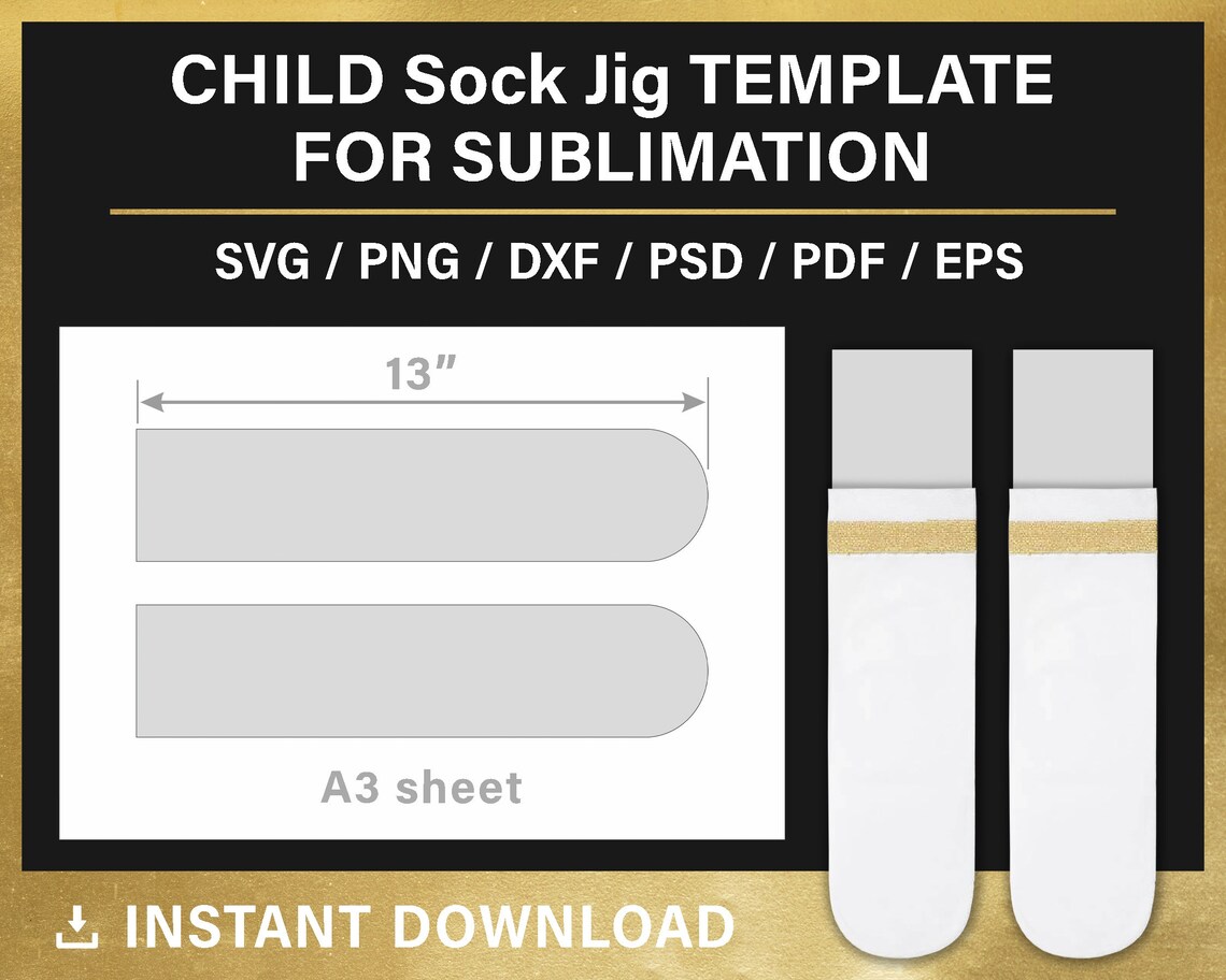 Sock Jig Template BUNDLE for Sublimation BLANK Template Svg - Etsy