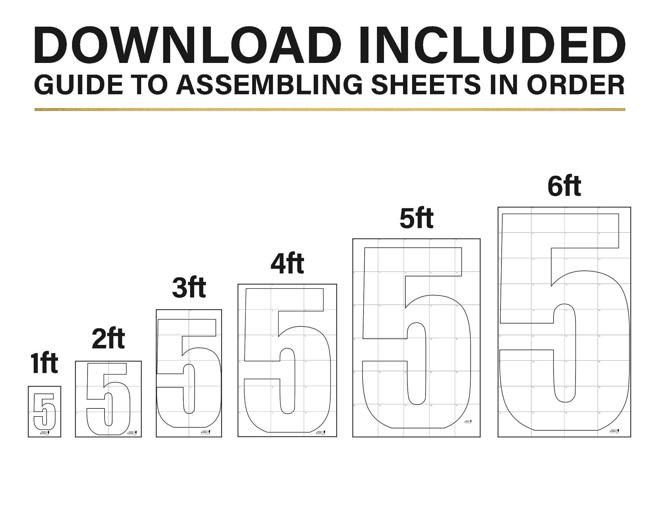 Number 5 Mosaic From Balloons Tall Five Number Template - Etsy