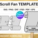 Scroll Fan BLANK Template, DIY Graduation Diploma Scroll Paddle Fan ...