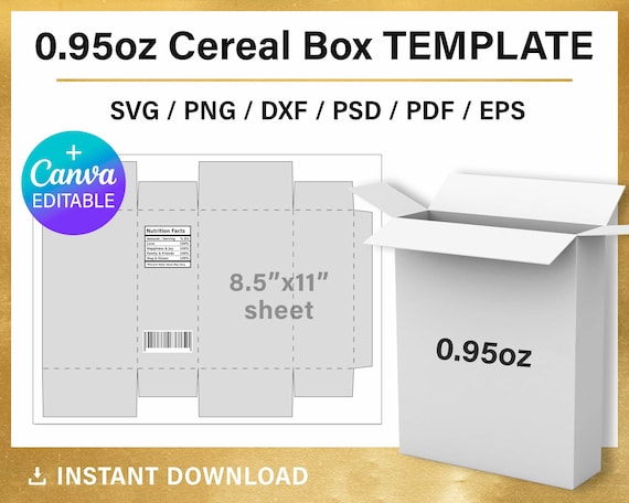 Blank Cereal Box