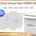 0.95 Oz Cereal Box Template, DIY Cereal Packaging BLANK Template, Canva ...