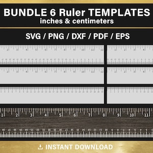 Ruler Svg, BUNDLE, Horizontal Ruler Markings, Files Prepared for Cricut ...