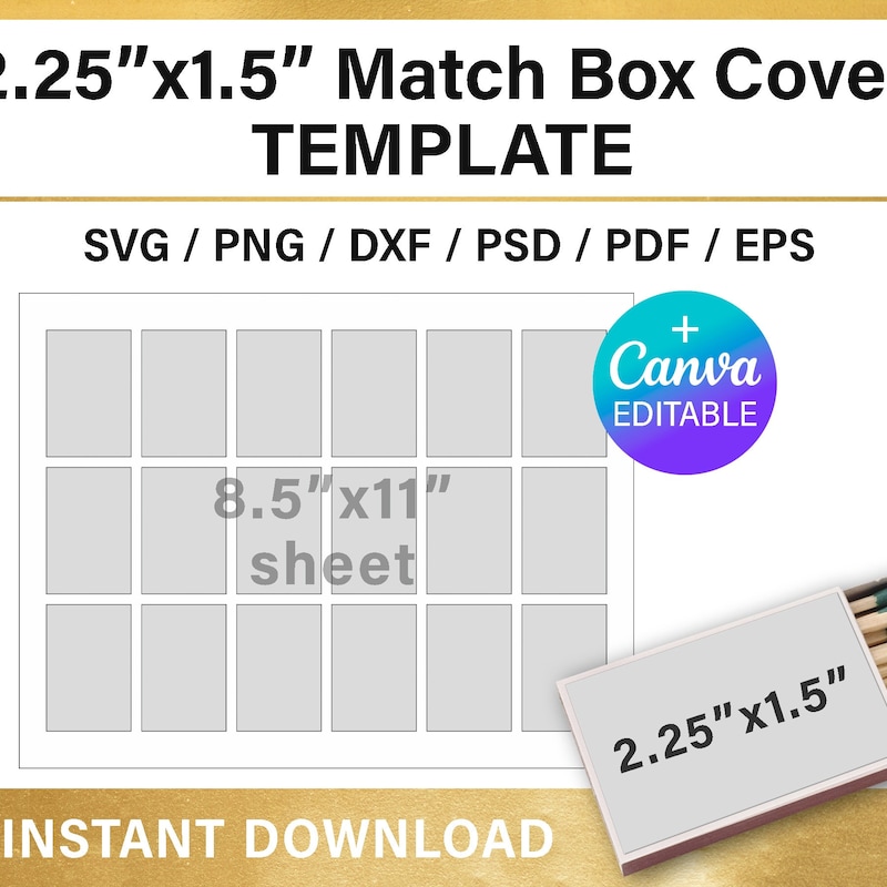 Match Box Canva - Etsy