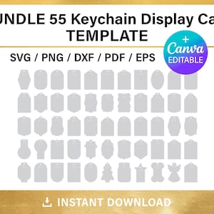 Keychain Display Card Svg, Keyring Display Card Svg, Keychain Packaging ...