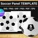 Soccer Panel BLANK Template, Custom Soccer Ball Wrap, DIY, Svg, Png ...