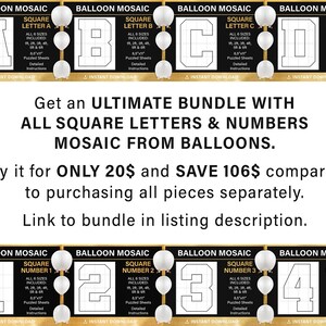 Square Number 2 Mosaic From Balloons Marquee Two Number - Etsy