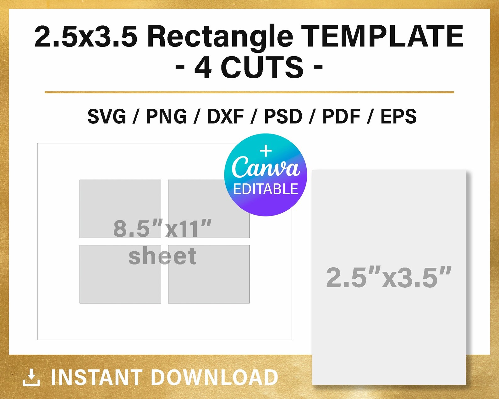 2.5x3.5 Inches, Rectangle BLANK Template, Sticker Template ...