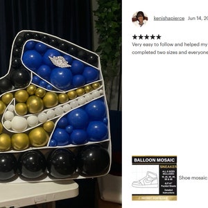 Sneaker Mosaic From Balloons, DIY, Sport Balloon Decor, Mosaic Frame ...