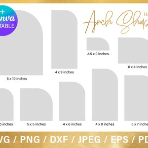 Arch SVG Template, Half and Full Arch, Wedding Invitation Template ...