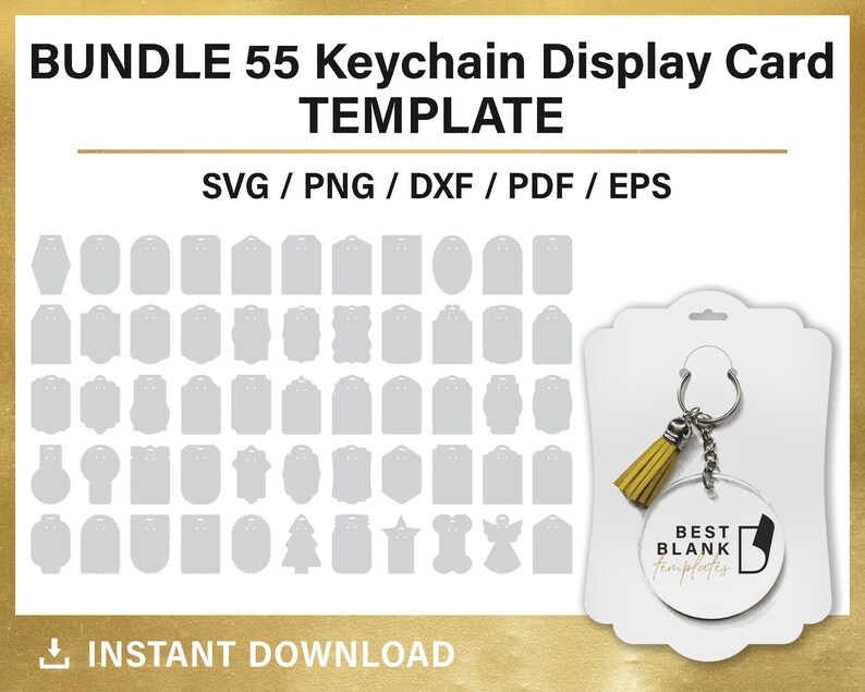 Keychain Display Card Svg Keyring Display Card Svg Keychain | Etsy