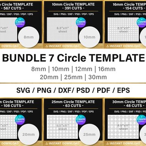 Circle BLANK Template, BUNDLE, Round Sticker Template, Multipurpose ...