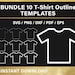 T-shirt Outline Svg, BUNDLE, 10 Tshirt Outlines, Tsvg, Cricut ...