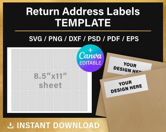 Return Address Label Instant Download DIY Address Labels - Etsy